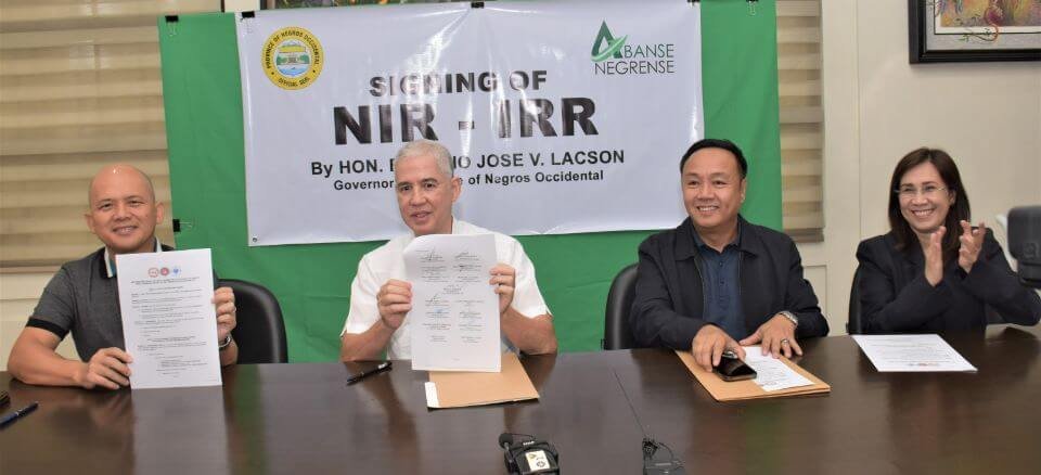 Negros Occidental Gov. Bong Lacson Signs Implementing Rules for Negros ...